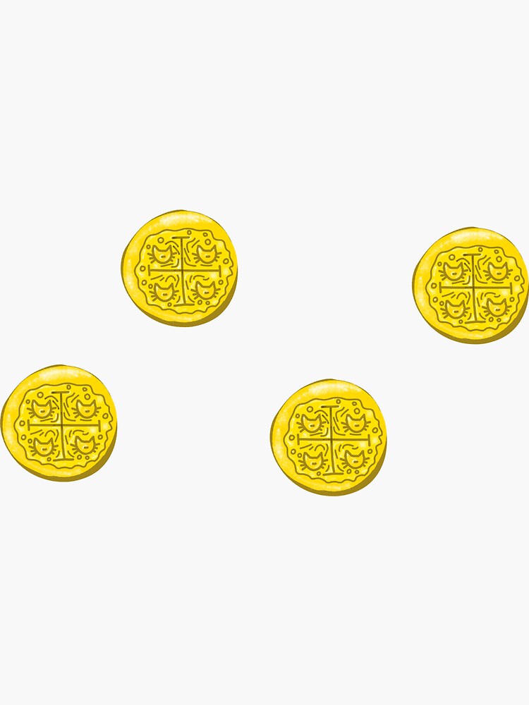 "four doubloons" Sticker for Sale by 92brick | Redbubble