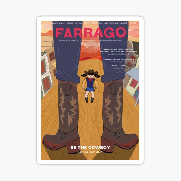 "Farrago Edition 4 Cover 2022" Sticker for Sale by Farrago-Mag | Redbubble