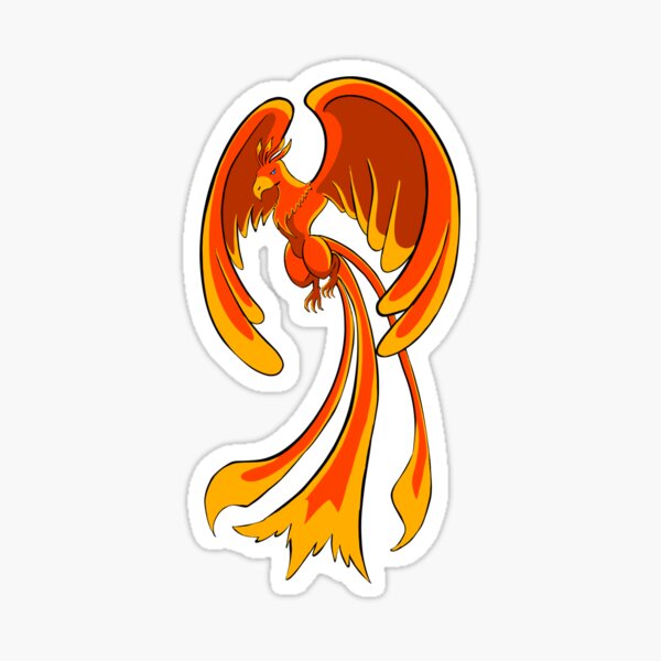 "Phoenix bird" Sticker for Sale by Rixxi | Redbubble