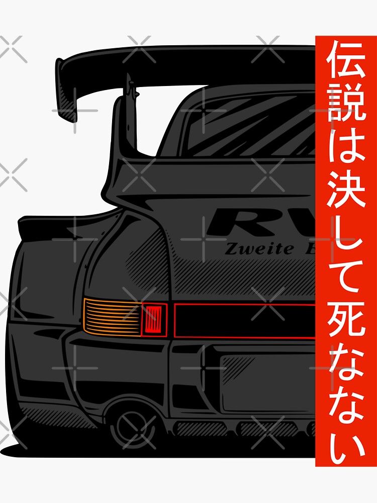 "Automotive Apparel 911 964 RWB JDM Tuning Car" Sticker for Sale by ...