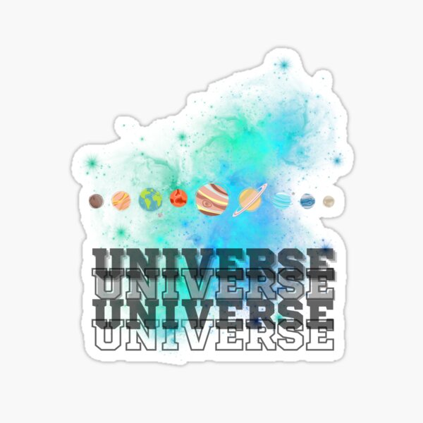 "Universe and Planets" Sticker for Sale by iinnursyafitri | Redbubble