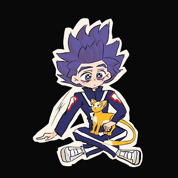"Chibi Shinso with cat" Sticker for Sale by HollyHock-Art | Redbubble