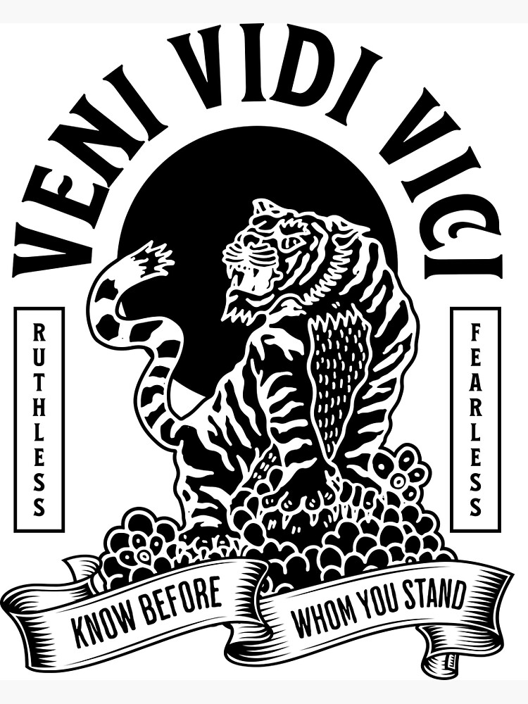 "''VENI, VIDI, VICI'' - Inspirational Words" Poster for Sale by ...