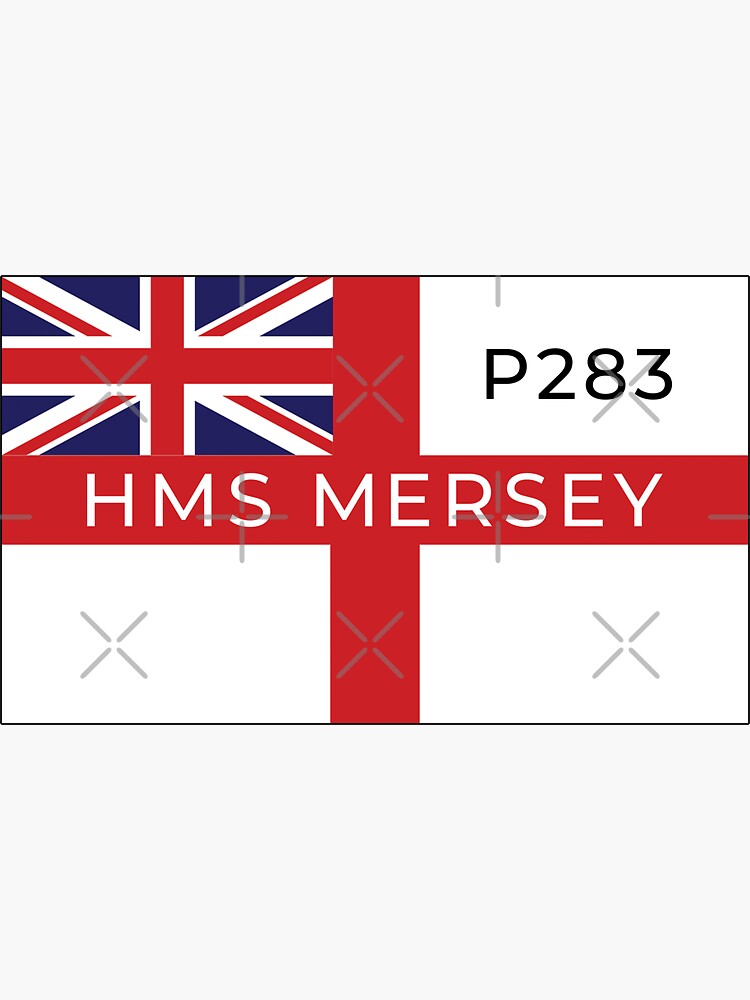 "HMS Mersey On British White Ensign - P283 - British Navy River Class ...