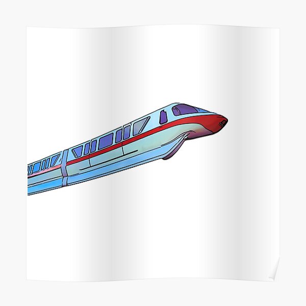 "Monorail cartoon" Poster for Sale by CourtnayD | Redbubble