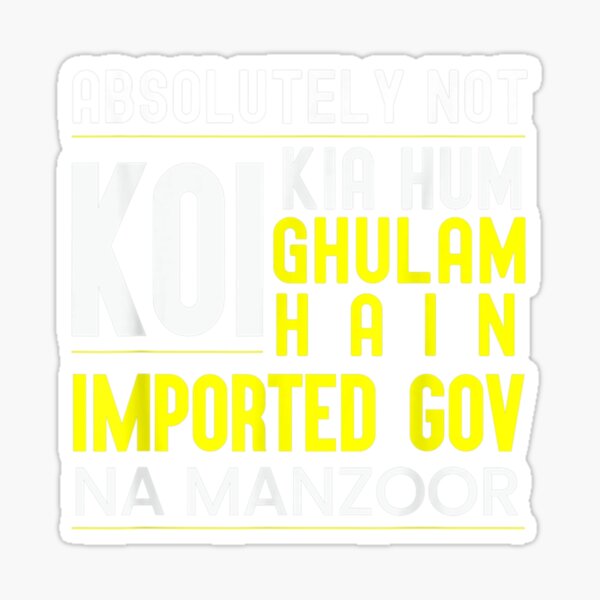 "Imran Khanz Absolutely Not " Sticker for Sale by Diggoryds | Redbubble