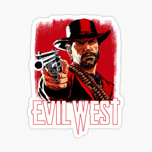"bad west cowboy evl west game logo" Sticker for Sale by SP-Gamers ...