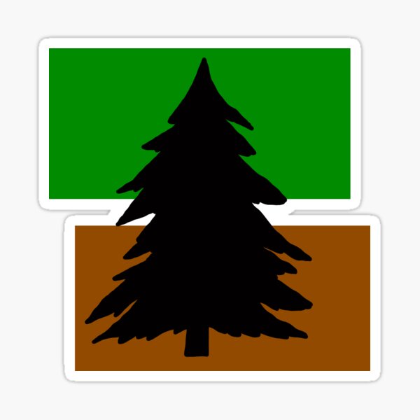 "Pine tree blocks" Sticker for Sale by kyndalfire | Redbubble
