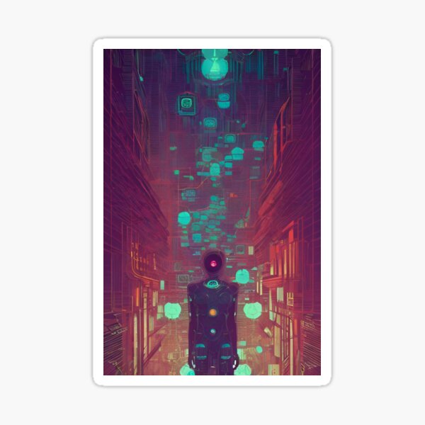 "Dystopian Chaperone " Sticker for Sale by GamerConceptArt | Redbubble