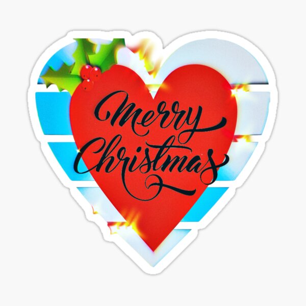 "Christmas heart" Sticker for Sale by Sabredesign | Redbubble