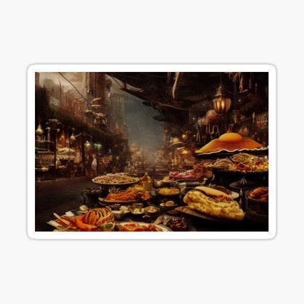 "Street Food" Sticker for Sale by CelestialMists | Redbubble