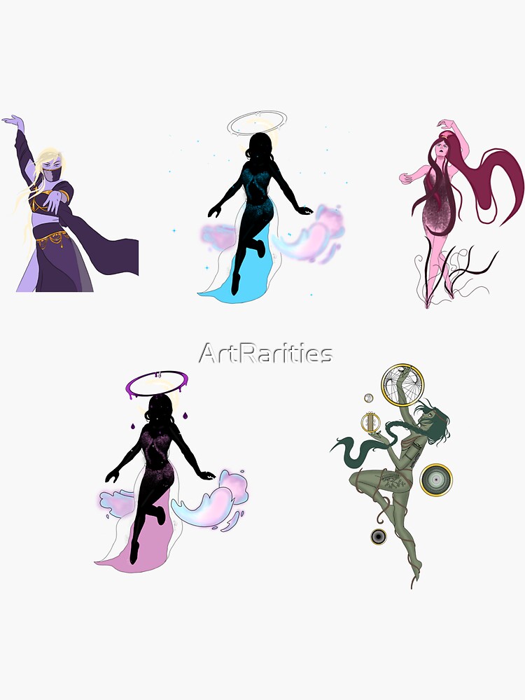 "Elementals Fantasy Sticker Pack 5 pieces" Sticker for Sale by ...