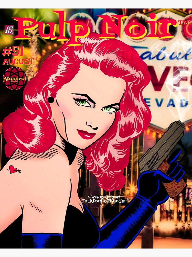 "Pulp Noir " Sticker for Sale by DrAtomicThunder | Redbubble