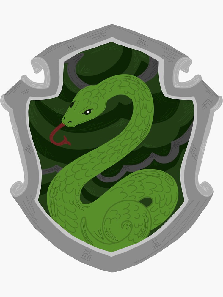 "Cunning Snakes Crest " Sticker for Sale by LyraLoops93-4 | Redbubble
