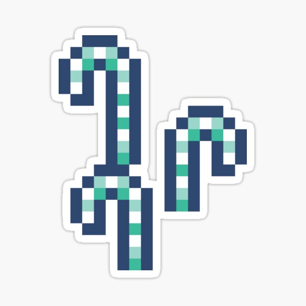 "Stardew Valley Green Canes/Christmas canes" Sticker for Sale by aiya ...