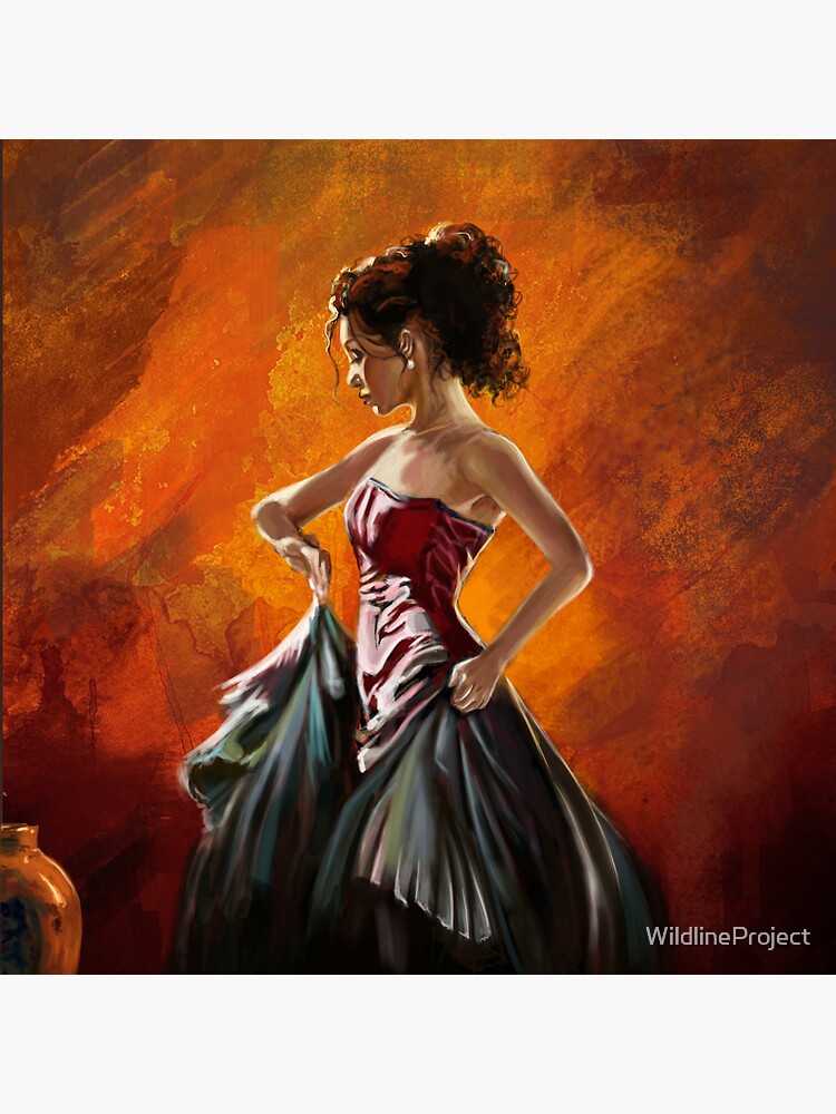 "Flamenco Dancer" Sticker for Sale by WildlineProject | Redbubble