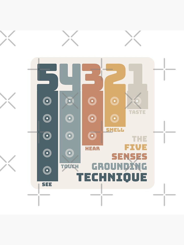 "54321 FIVE SENSES GROUNDING TECHNIQUE - Stress Management - " Art ...