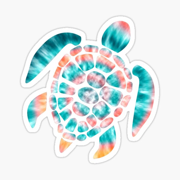 "Tie Dye Turtle Sea Trippy " Sticker for Sale by tiedye4life | Redbubble
