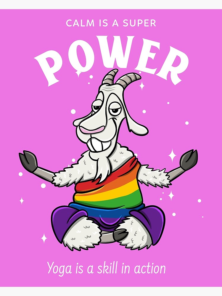 "Goat lgbtq - Meditating Goat" Poster for Sale by ImaginarStore | Redbubble