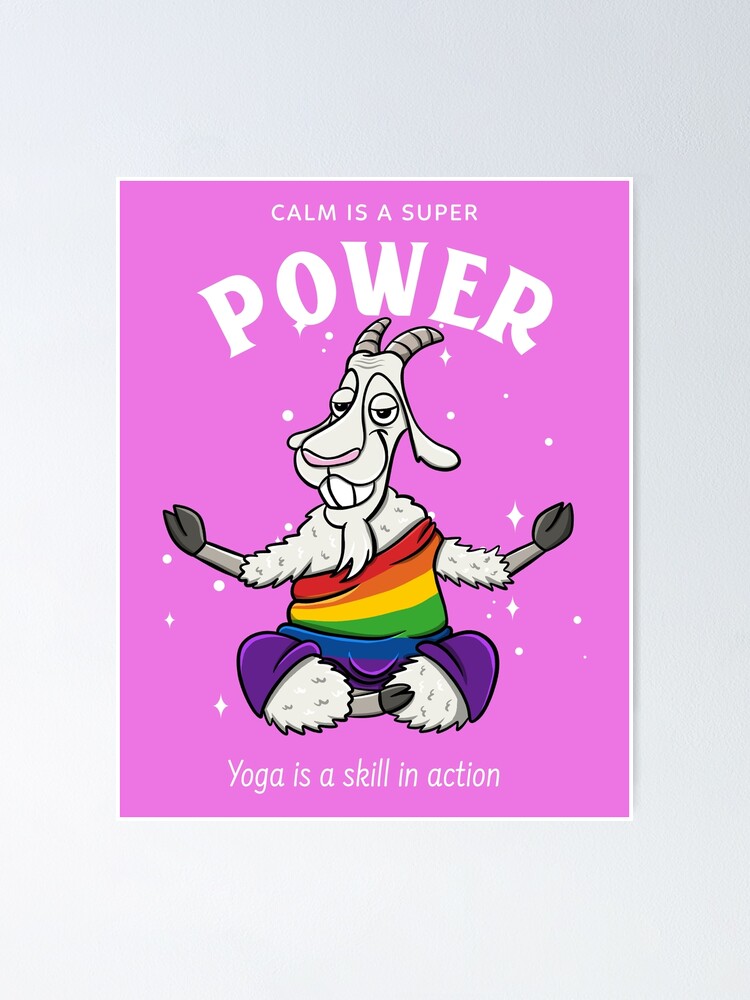 "Goat lgbtq - Meditating Goat" Poster for Sale by ImaginarStore | Redbubble