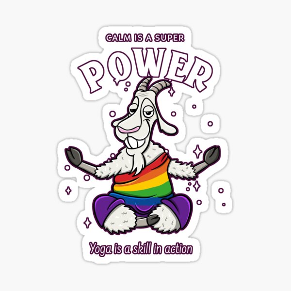 "Goat lgbtq - Meditating Goat" Sticker for Sale by ImaginarStore ...