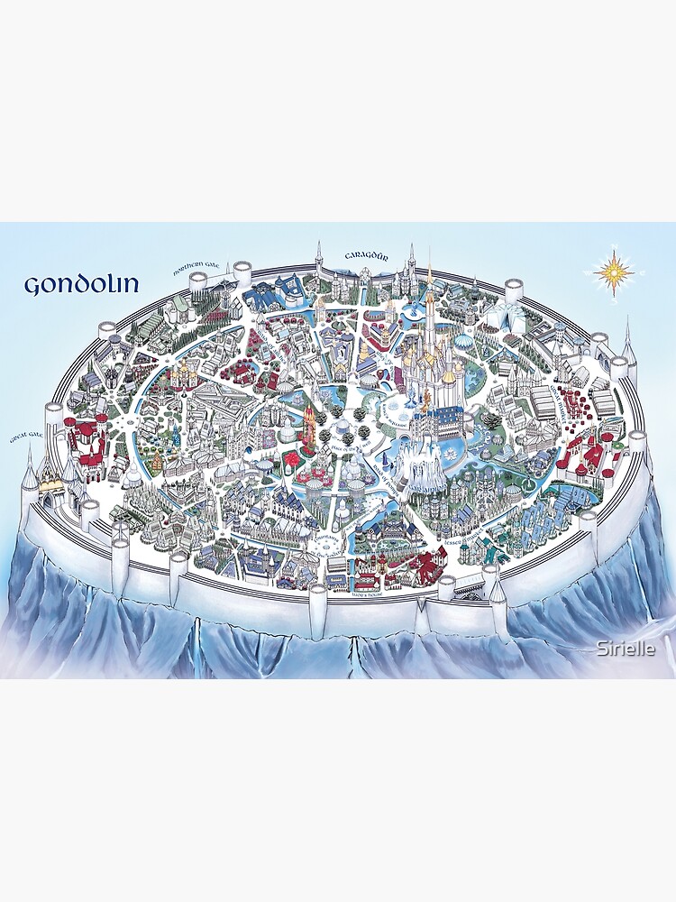 "Fantasy City Gondolin (street labels)" Poster for Sale by Sirielle ...