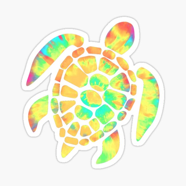 "Tie Dye Turtle Sea Trippy " Sticker for Sale by tiedye4life | Redbubble