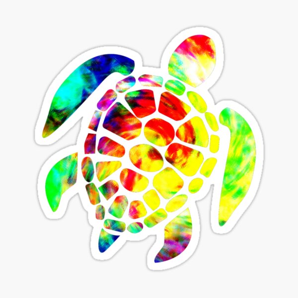 "Tie Dye Turtle Sea Trippy " Sticker for Sale by tiedye4life | Redbubble