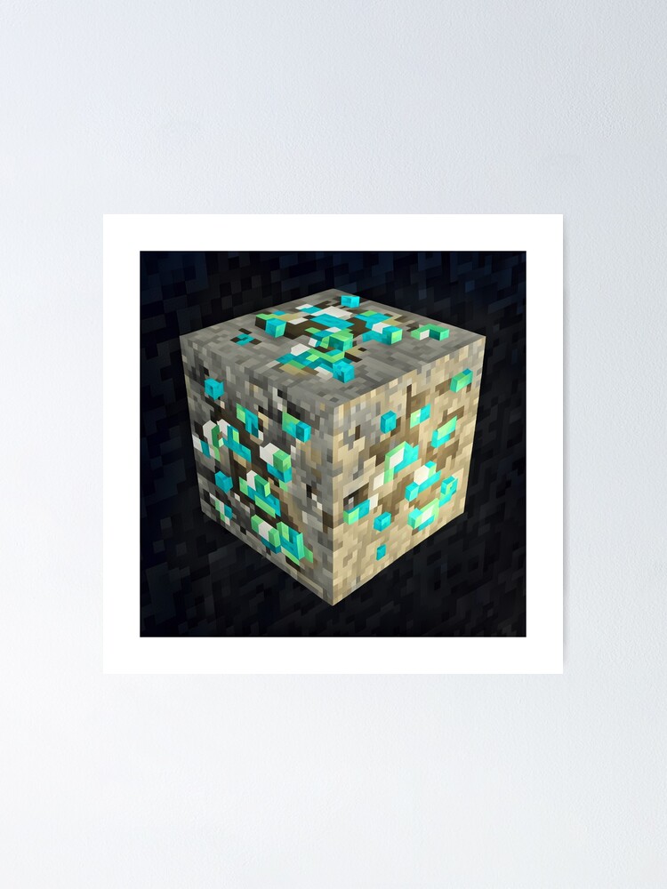 "Minecraft Diamond And Emerald" Poster for Sale by Wrath4k | Redbubble
