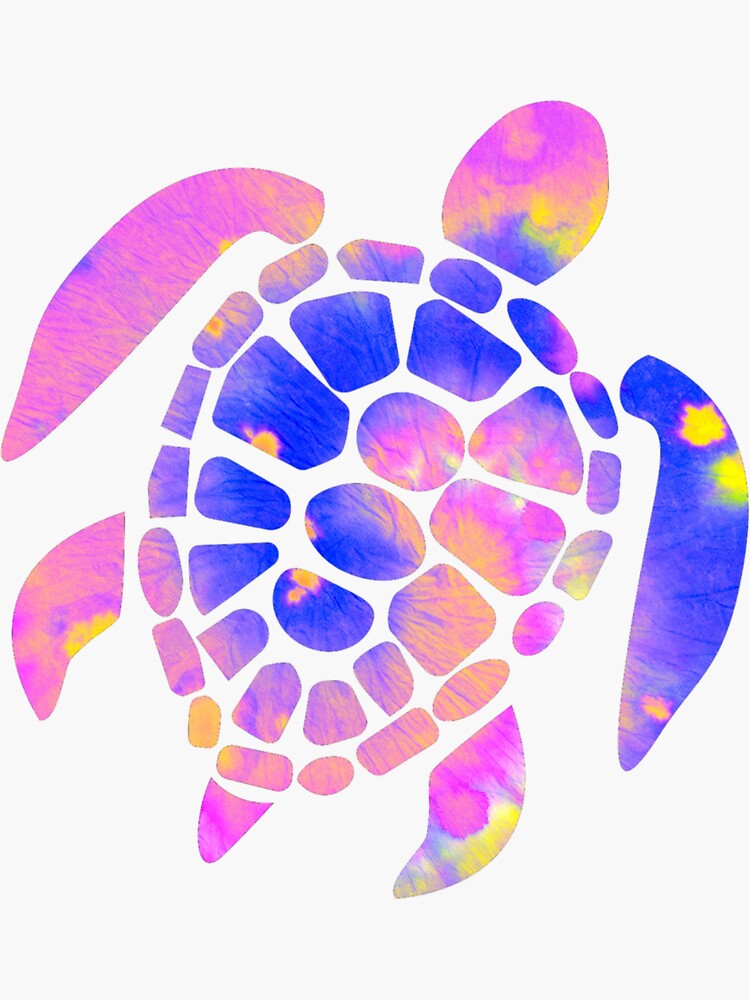 " Tie Dye Turtle Sea Trippy " Sticker for Sale by tiedye4life | Redbubble