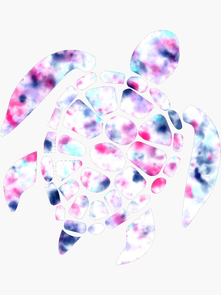 " Tie Dye Turtle Sea Trippy " Sticker for Sale by tiedye4life | Redbubble