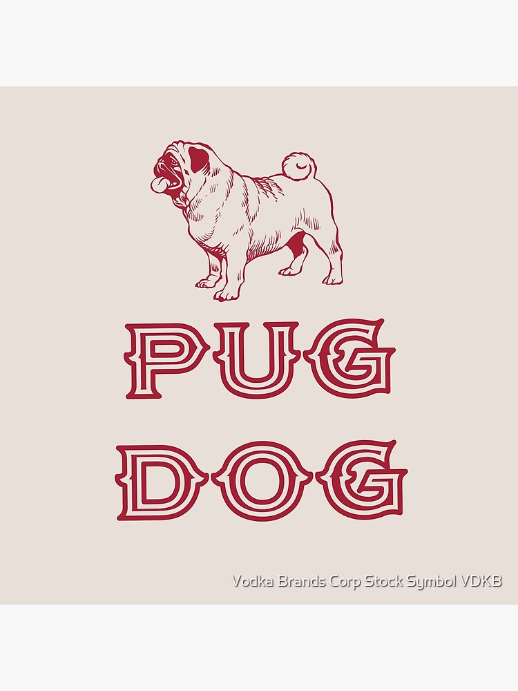 "Pug Dog in Red Stacked Letters" Poster for Sale by VDKB | Redbubble