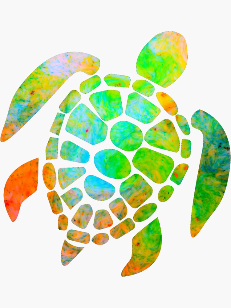 "Tie Dye Turtle Sea Trippy " Sticker for Sale by tiedye4life | Redbubble