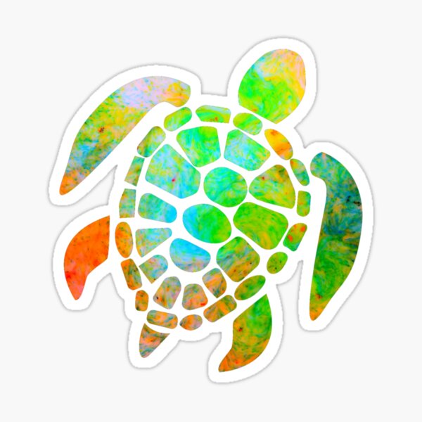 "Tie Dye Turtle Sea Trippy " Sticker for Sale by tiedye4life | Redbubble