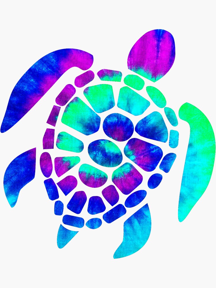 "Tie Dye Turtle Sea Trippy " Sticker for Sale by tiedye4life | Redbubble