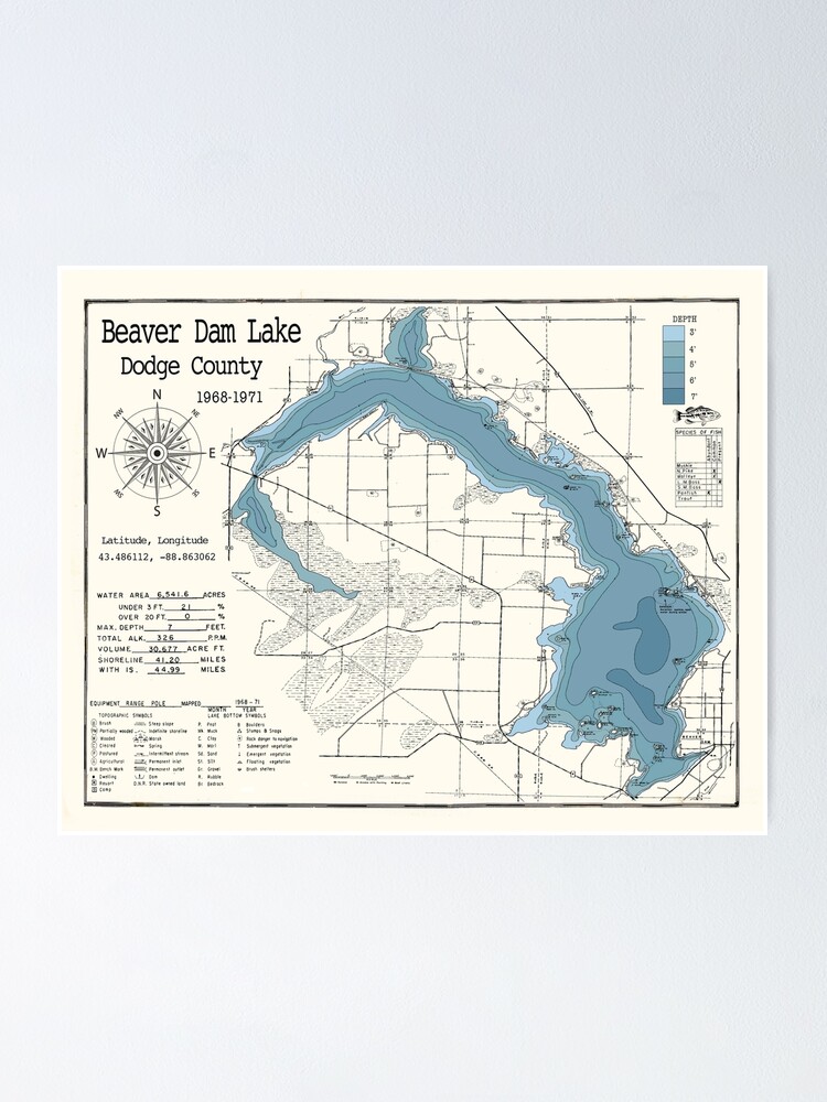 "Beaver Dam Lake WI" Poster for Sale by Jean Plout | Redbubble
