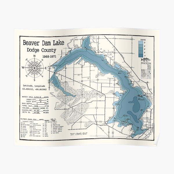 "Beaver Dam Lake WI" Poster for Sale by Jean Plout | Redbubble