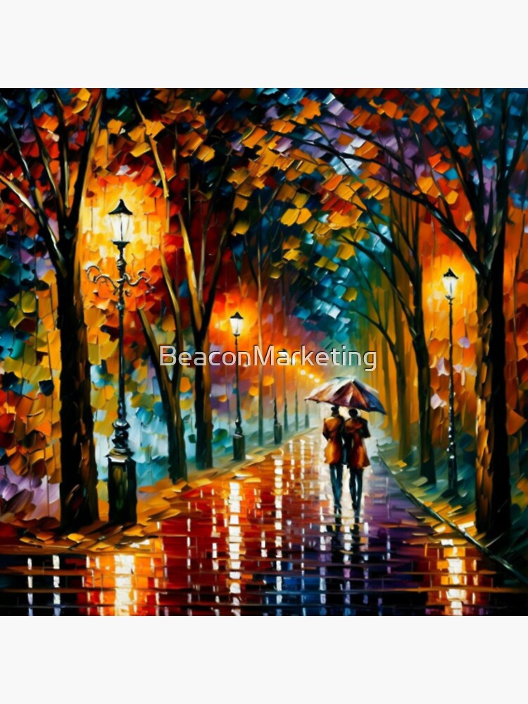 "Rainy Walk In The Park Artwork for Home and Office" Sticker for Sale ...