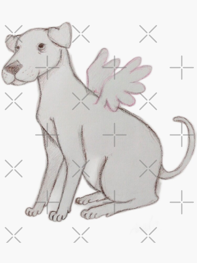 "Cupid Dog" Sticker for Sale by googlyluvr | Redbubble