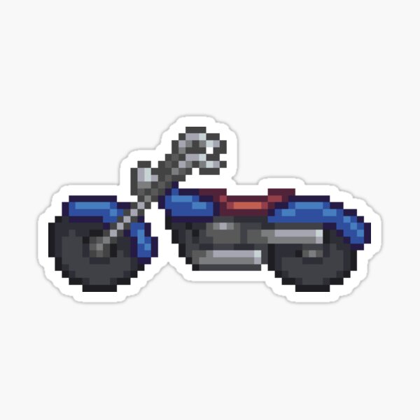 "Stardew Valley Sebastian Motorcycle" Sticker for Sale by aiya-pixels ...