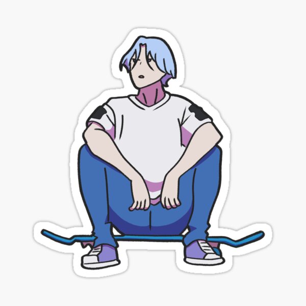 "Intro Langa - Sk8 The Infinity" Sticker for Sale by littlegingrshop ...