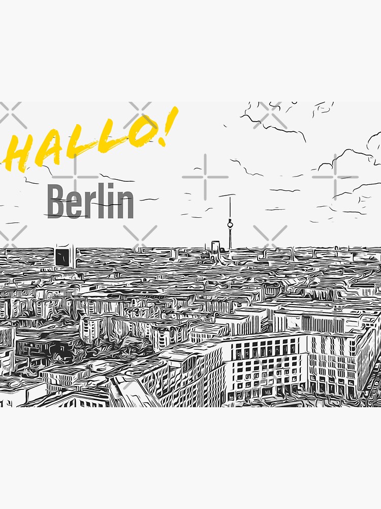 " Hallo Berlin city " Sticker for Sale by n-l-celebration | Redbubble