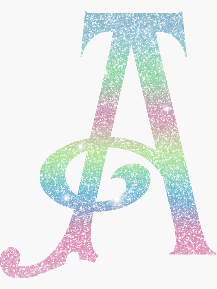 "Colorful candy cotton glitter beautiful A letter " Sticker for Sale by ...