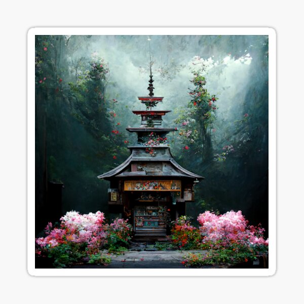 "Shrine" Sticker for Sale by Qi-Shrine | Redbubble