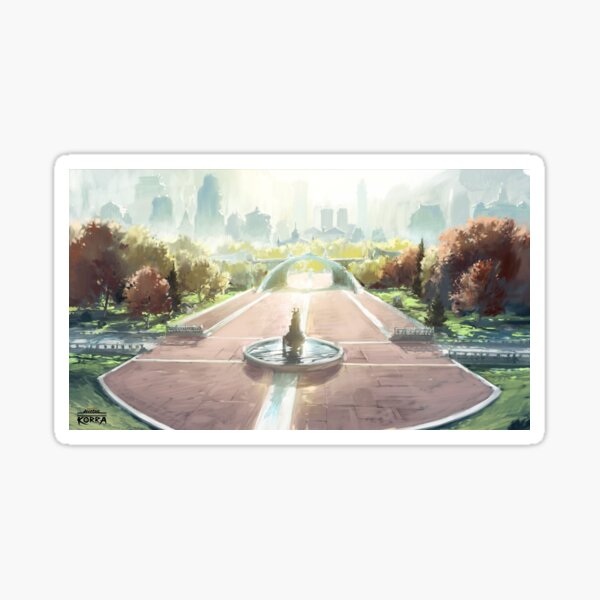 "republic city fountain" Sticker for Sale by saltedstars | Redbubble
