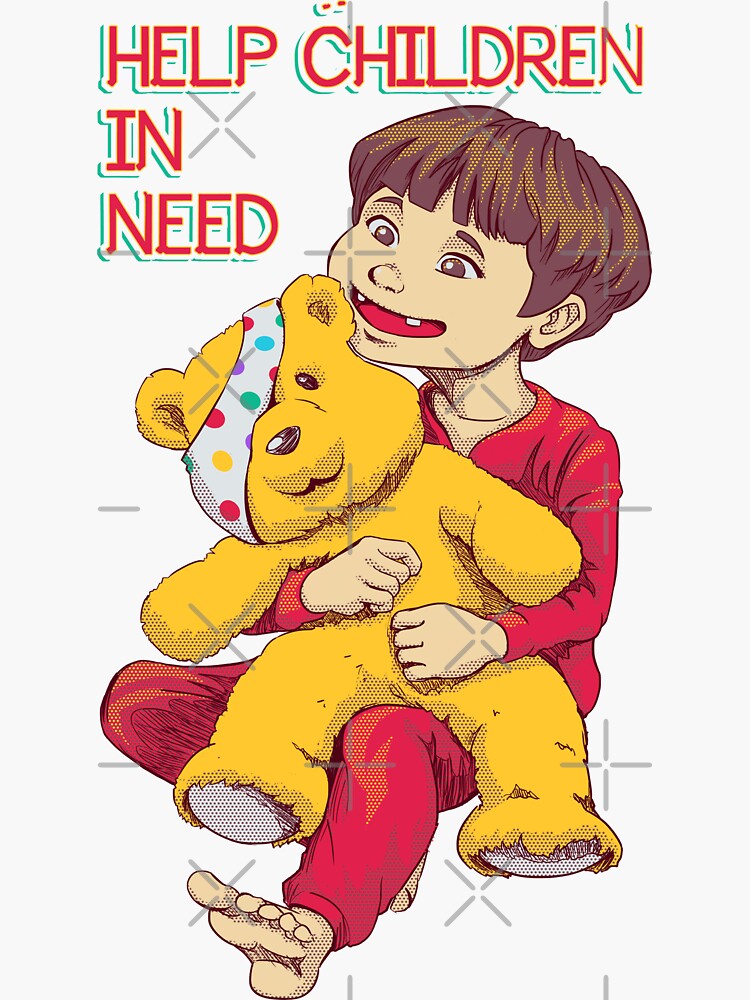 "Help Children in Need" Sticker for Sale by RafaelLima7 | Redbubble