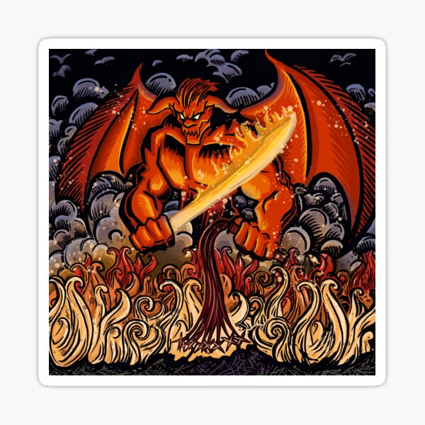 "Balrog" Sticker for Sale by TheHawksAerie | Redbubble