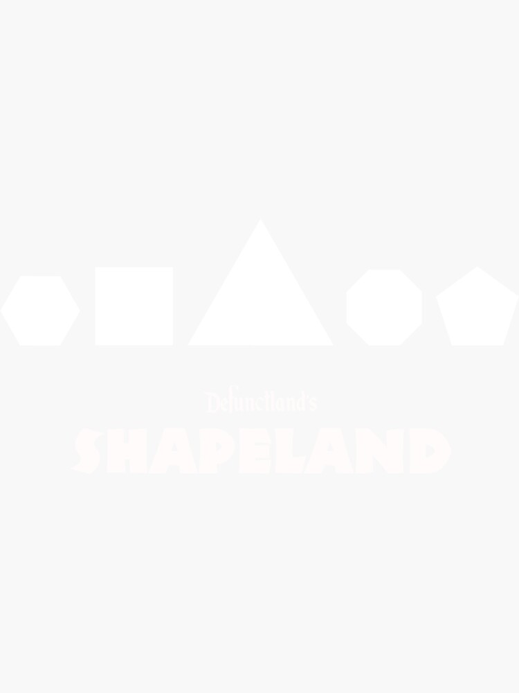 "Shapeland Design (Inspired by Defunctland)" Sticker for Sale by ...