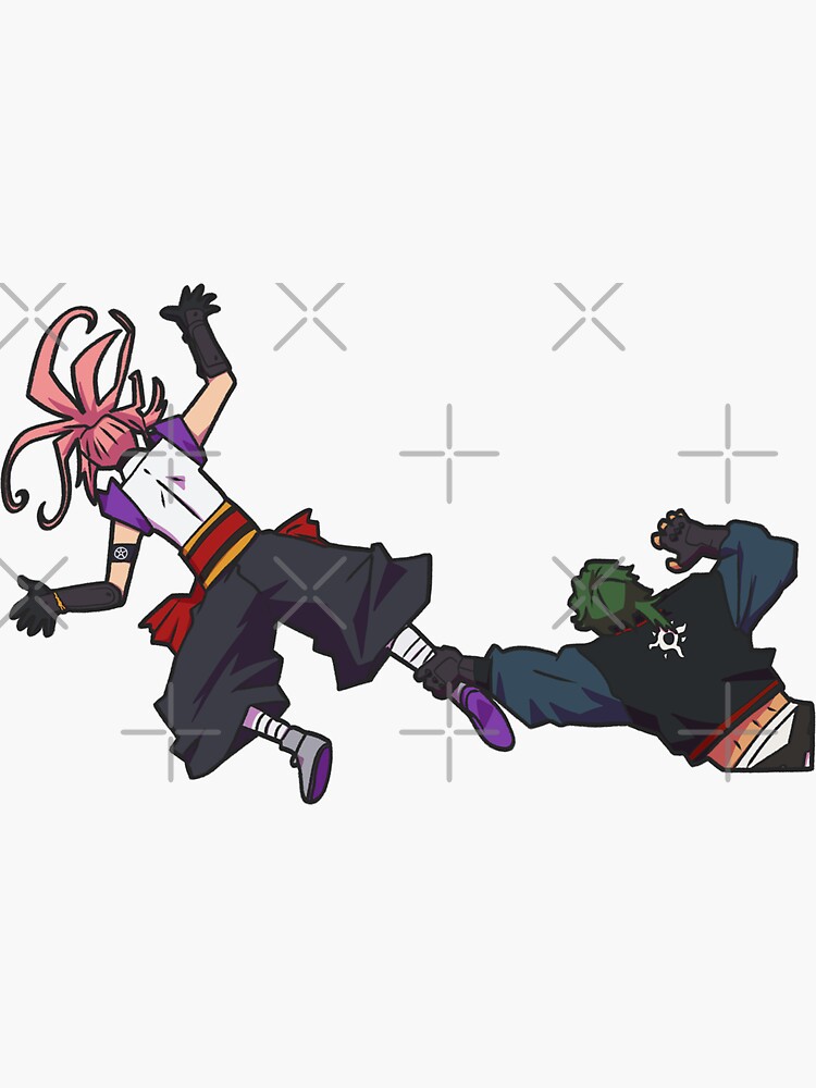 "Faceplant #6 (Joe & Cherry) - Sk8 The Infinity" Sticker for Sale by ...