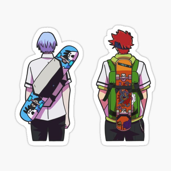 "Reki & Langa from Behind- Sk8 The Infinity" Sticker for Sale by ...